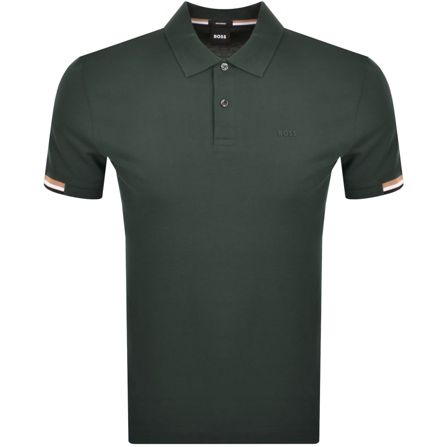 BOSS Parlay 147 Mercerised Polo T Shirt Green